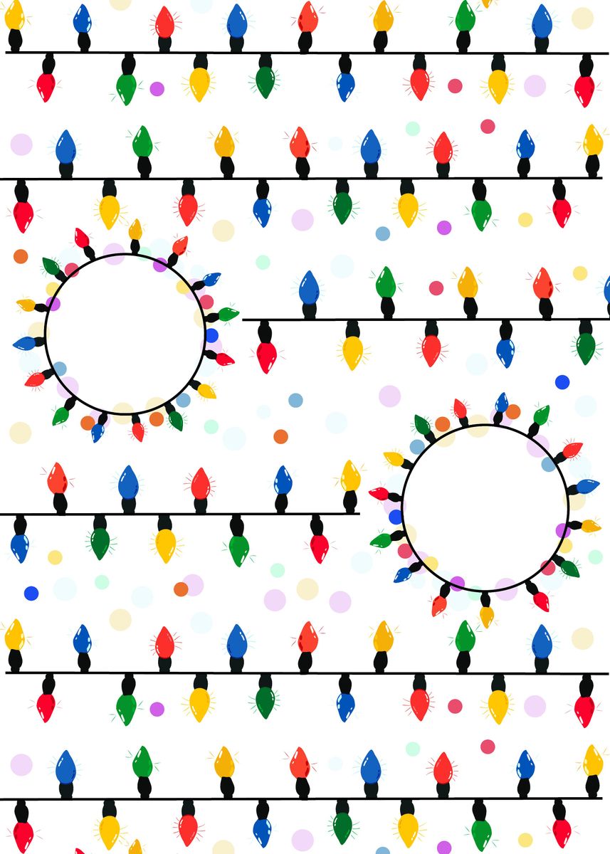 'Decorative Christmas light' Poster, picture, metal print, paint by ...