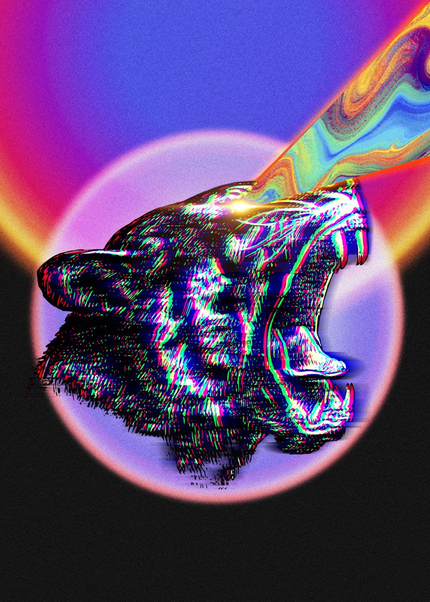 'Cosmic Tiger' Poster by Ishan Mishra | Displate