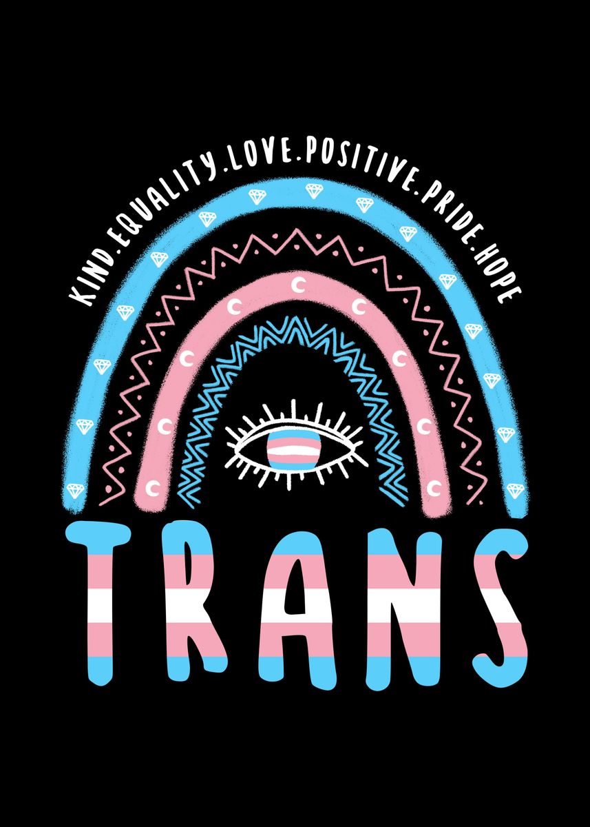 'Trans Rainbow' Poster, picture, metal print, paint by queerappear ...