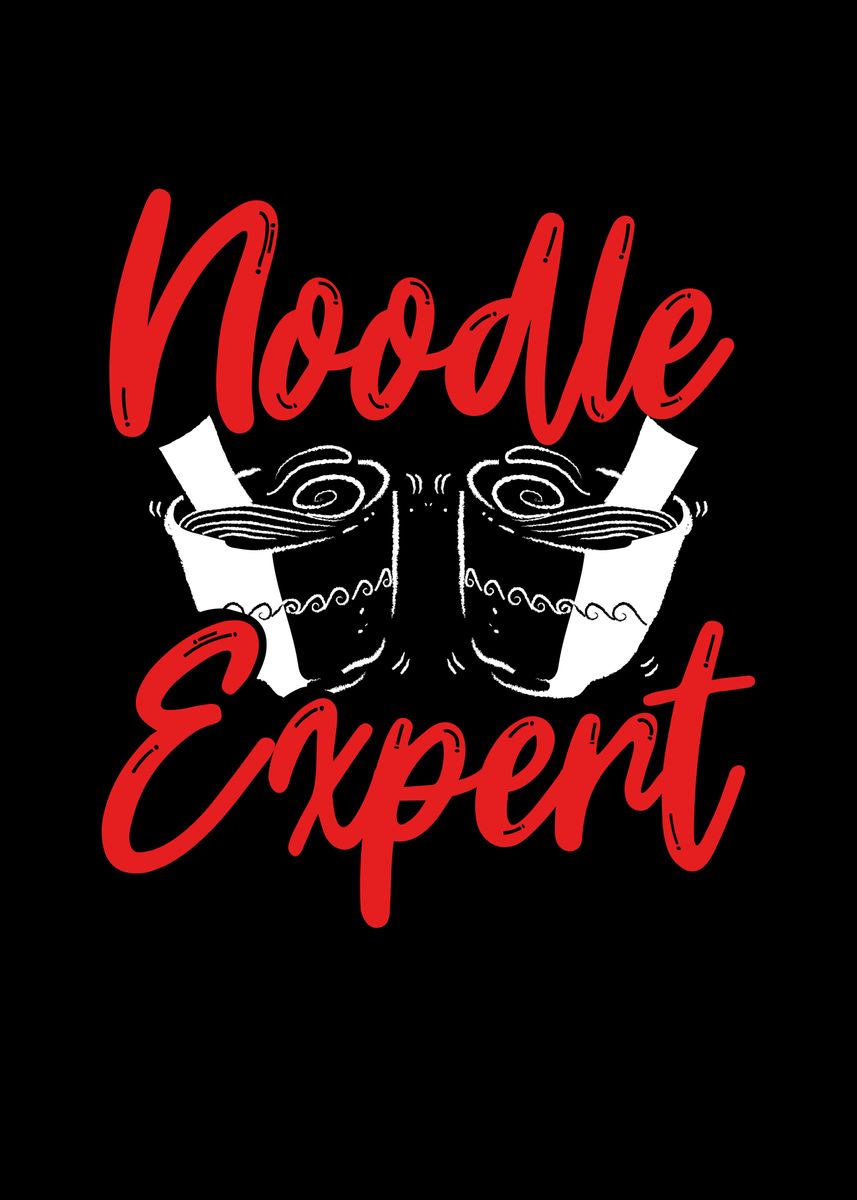 'Ramen noodle expert' Poster, picture, metal print, paint by BeMi ...