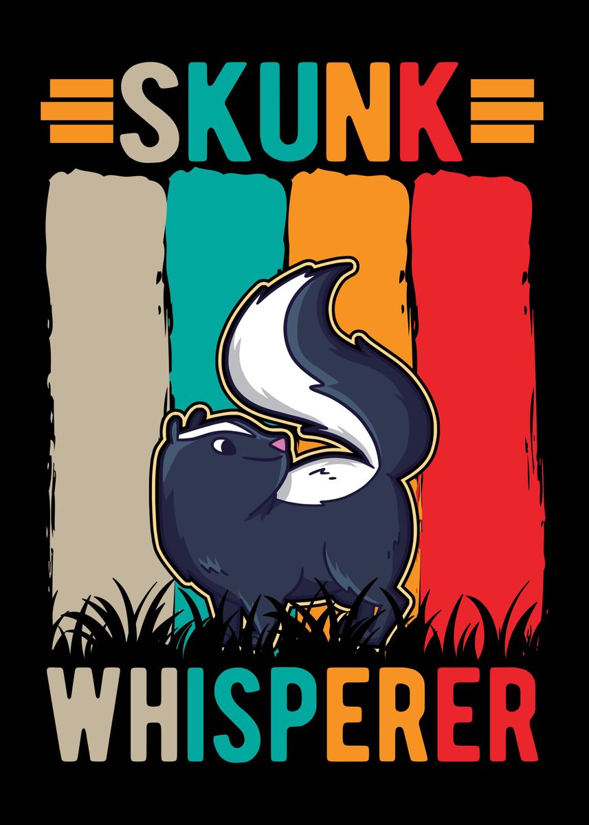 'Skunk Lover' Poster, picture, metal print, paint by FavoritePlates ...