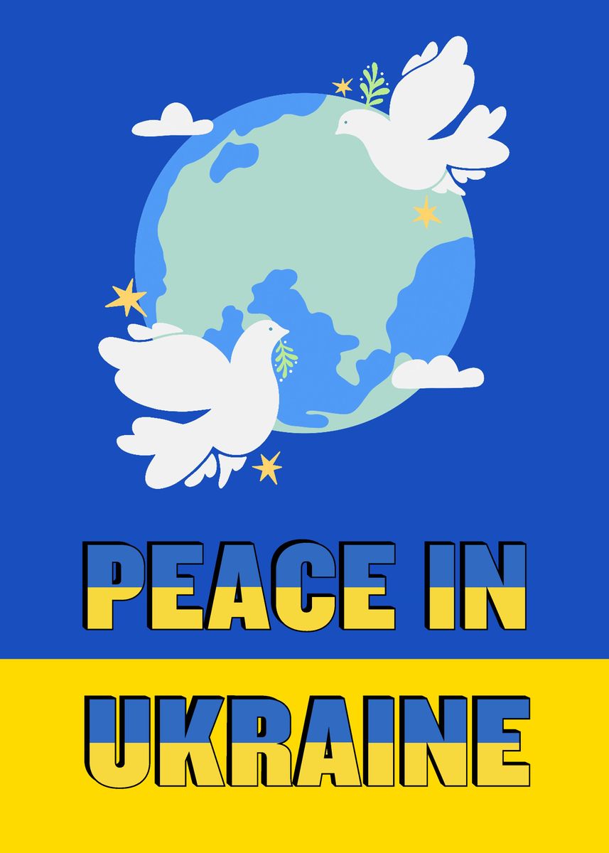 'Peace in Ukraine' Poster, picture, metal print, paint by Max Ronn ...