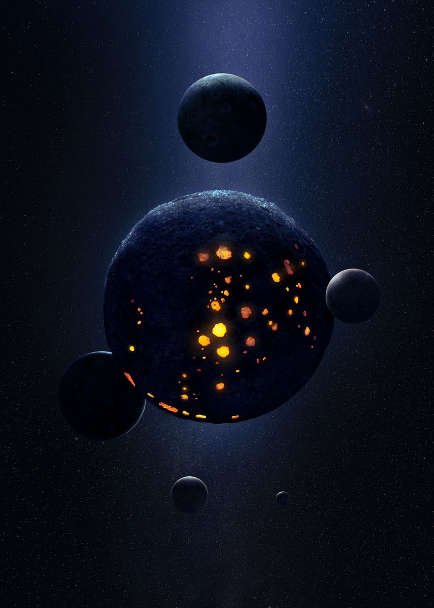 'outer space' Poster, picture, metal print, paint by Azagane Ismail ...