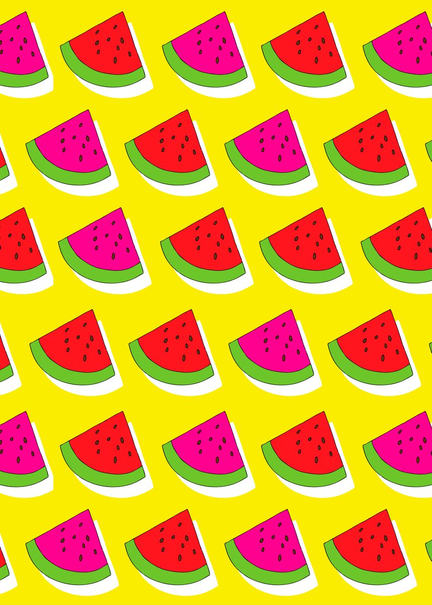 'Watermelon pattern' Poster by Elinnet | Displate