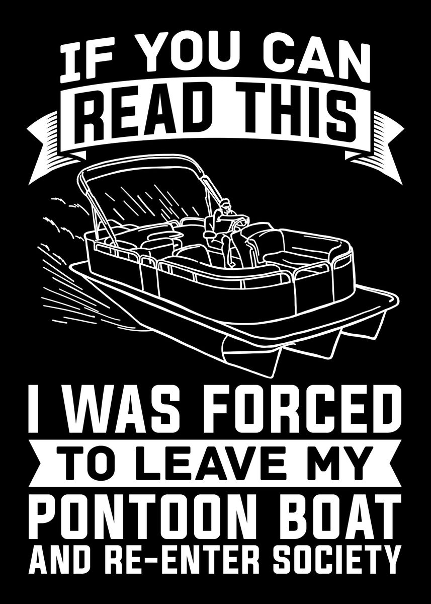 'Pontoon Boat Boating' Poster, picture, metal print, paint by ...