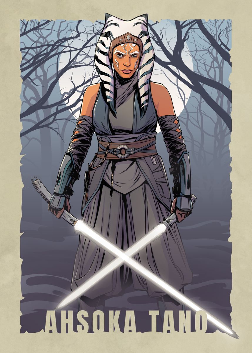 'Ahsoka Tano' Poster, picture, metal print, paint by Star Wars | Displate