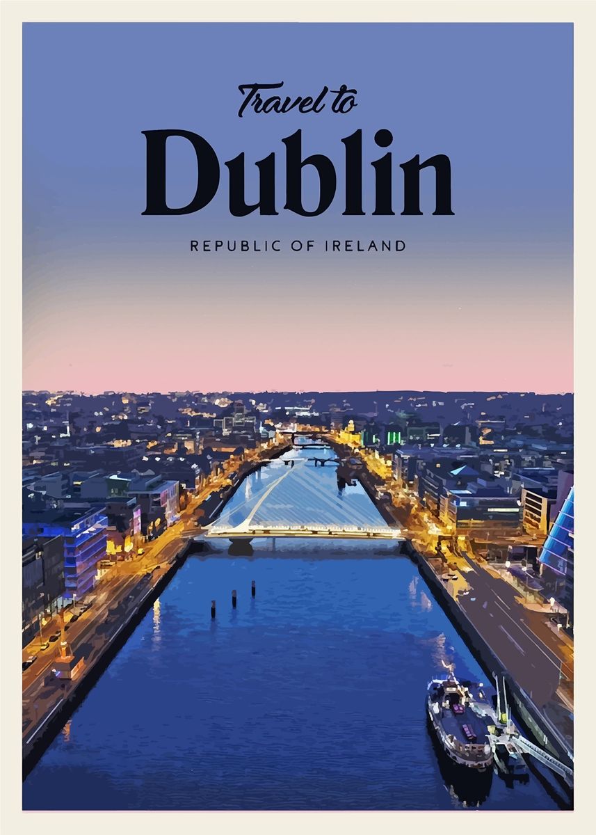 'Dublin' Poster by JOHN TEAM | Displate