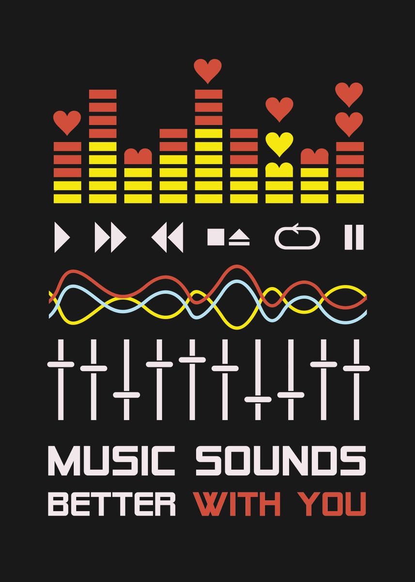 'Music sounds' Poster, picture, metal print, paint by ...