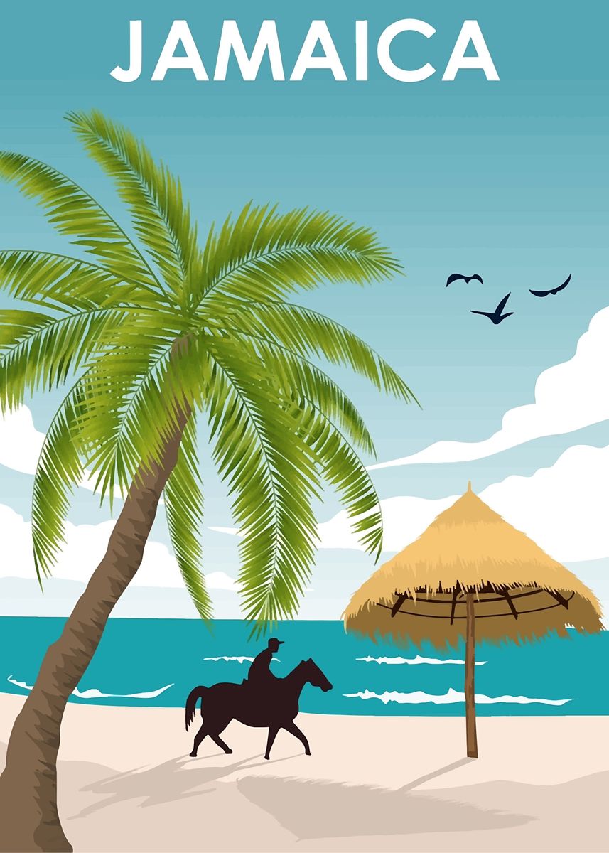 'Jamaica' Poster, picture, metal print, paint by JOHN TEAM | Displate
