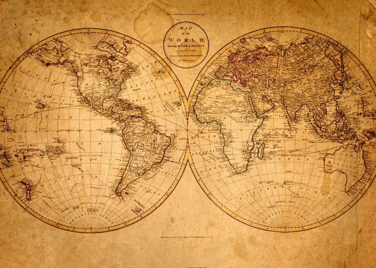 'Vintage Map' Poster by REAL VINTAGE | Displate