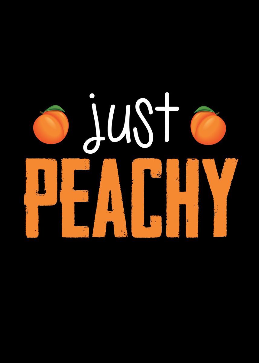 'Just Peachy' Poster, picture, metal print, paint by ZS C O M M E R C E ...