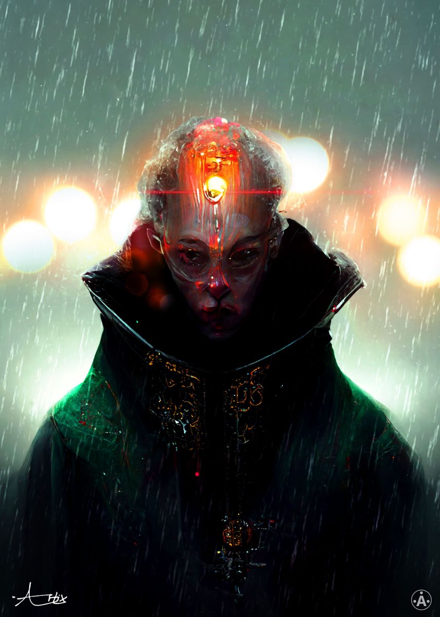 'The lonely wizard' Poster, picture, metal print, paint by Artix | Displate