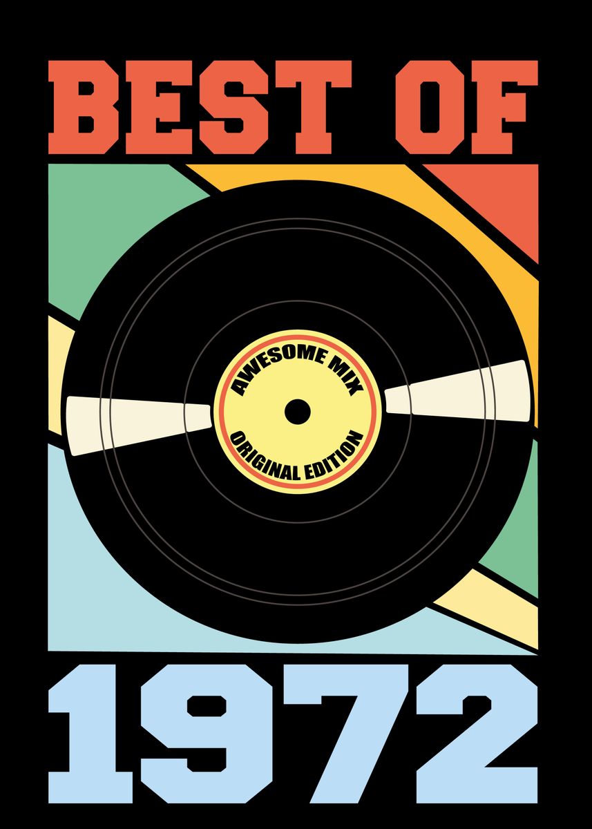 'Best of 1972' Poster by schmugo | Displate