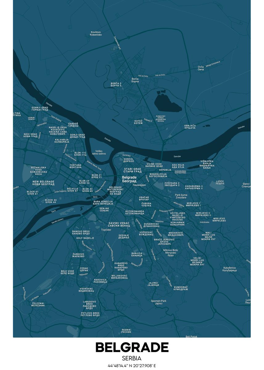 'Poster Belgrade' Poster, picture, metal print, paint by Ricardo Costa ...