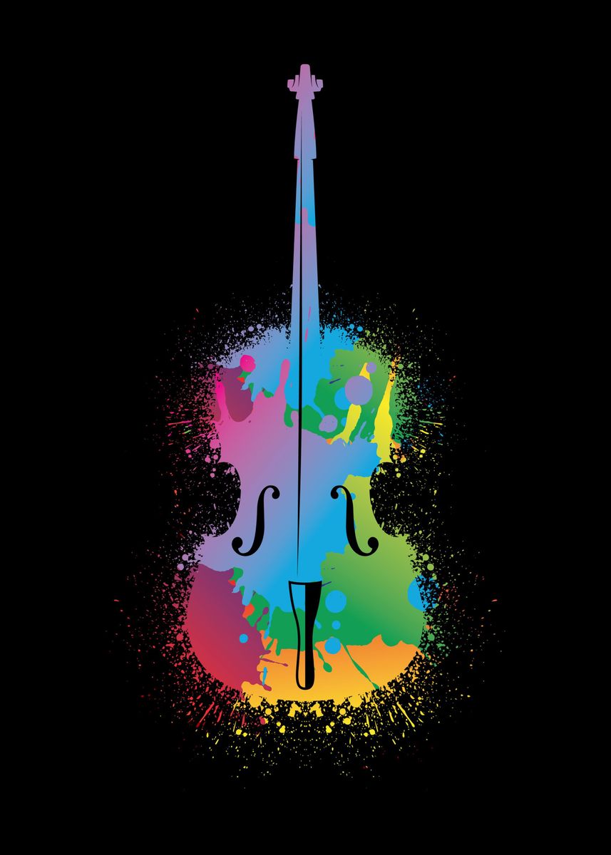 'Colorful Cello Music' Poster by professionaldesigns | Displate