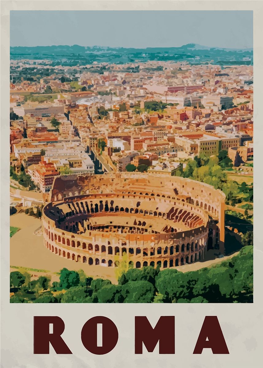 'Roma' Poster, picture, metal print, paint by JOHN TEAM | Displate