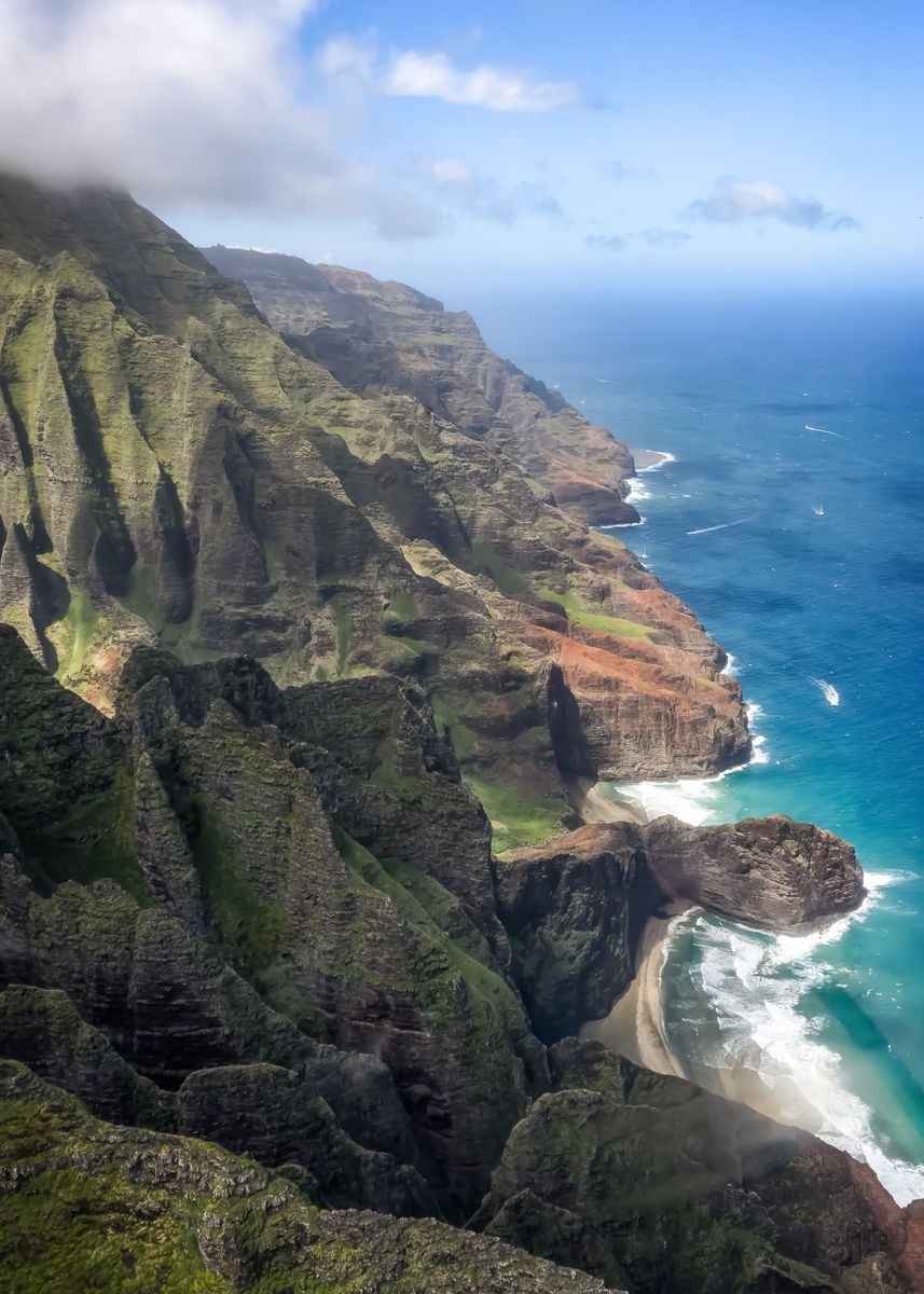 'Na Pali ' Poster, picture, metal print, paint by Mango Art | Displate