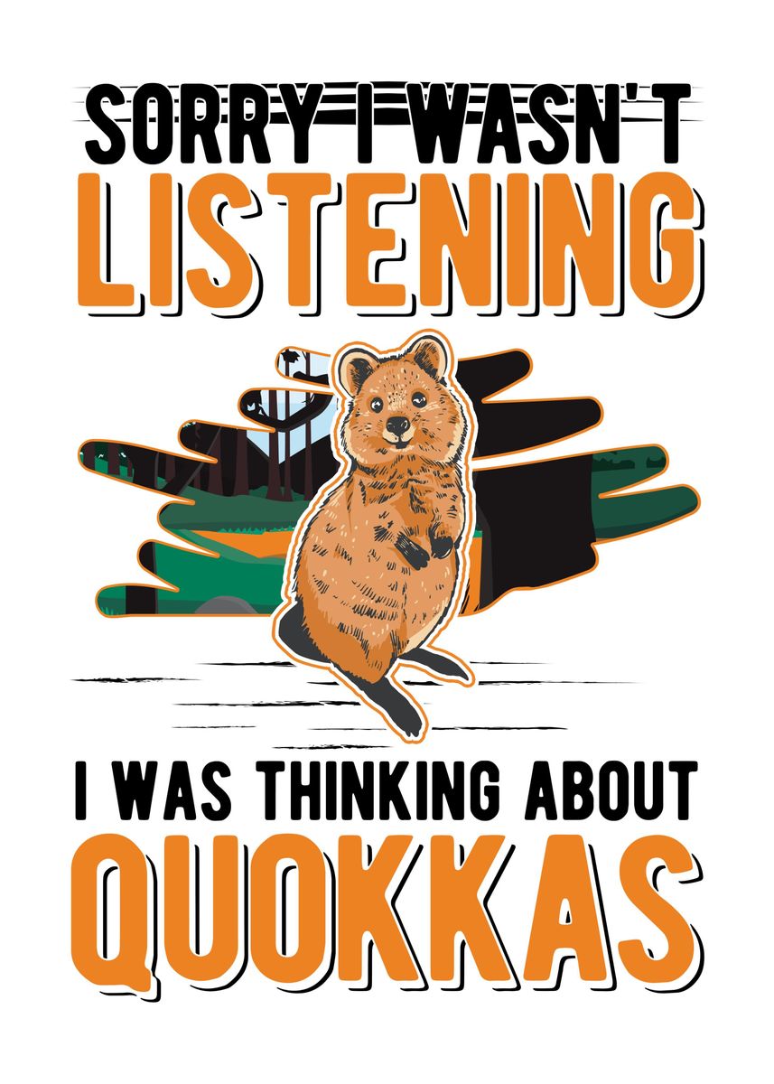 'Quokka Gift Idea' Poster, picture, metal print, paint by ...