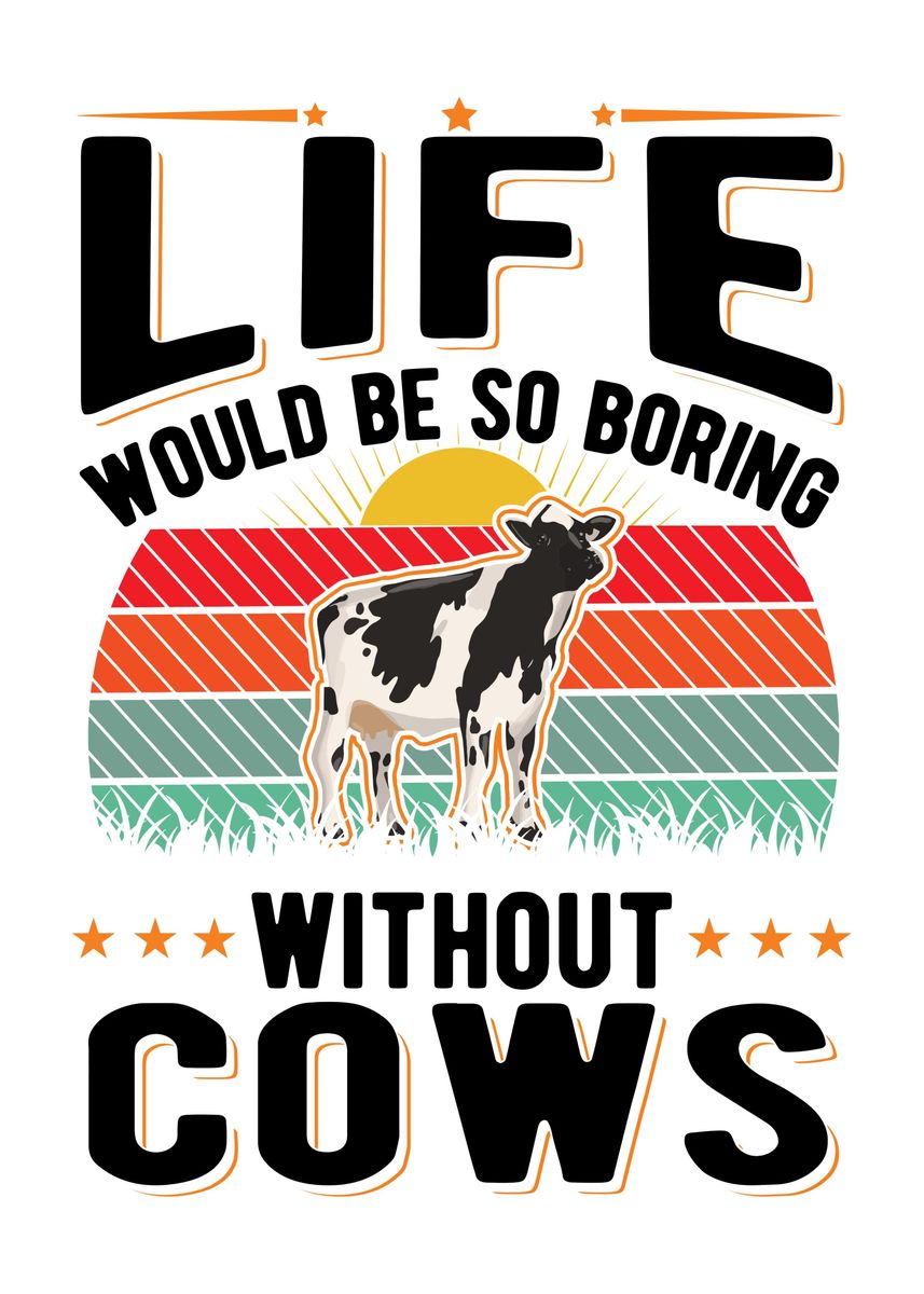 'Cow Farmer Cattle' Poster, picture, metal print, paint by ...