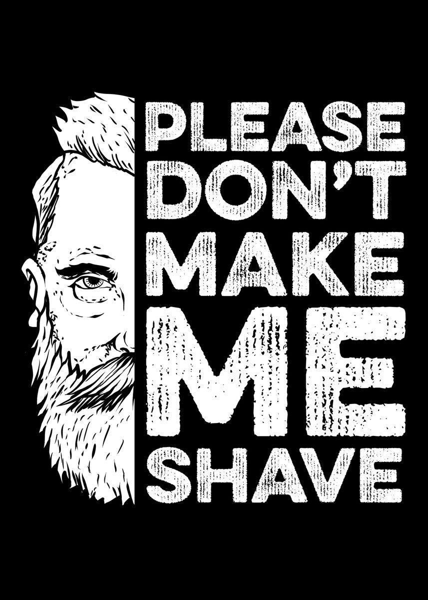 'Full Beard' Poster, picture, metal print, paint by BobbyBubble | Displate