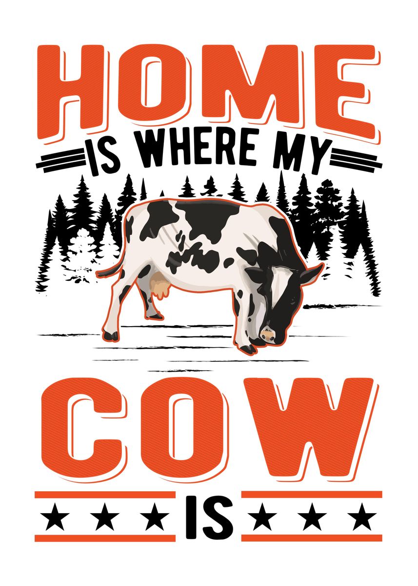 'Cow Farmer Cattle' Poster, picture, metal print, paint by ...