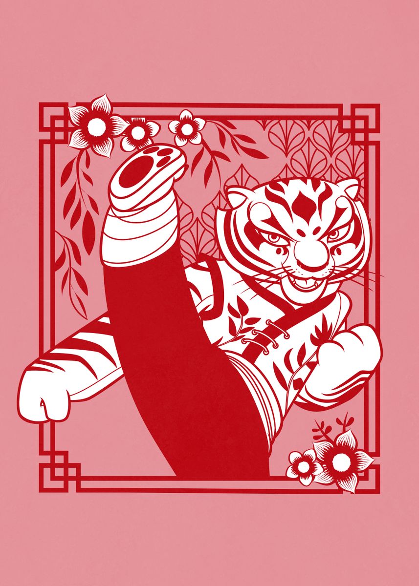 'High Kick' Poster, picture, metal print, paint by Kung Fu Panda | Displate