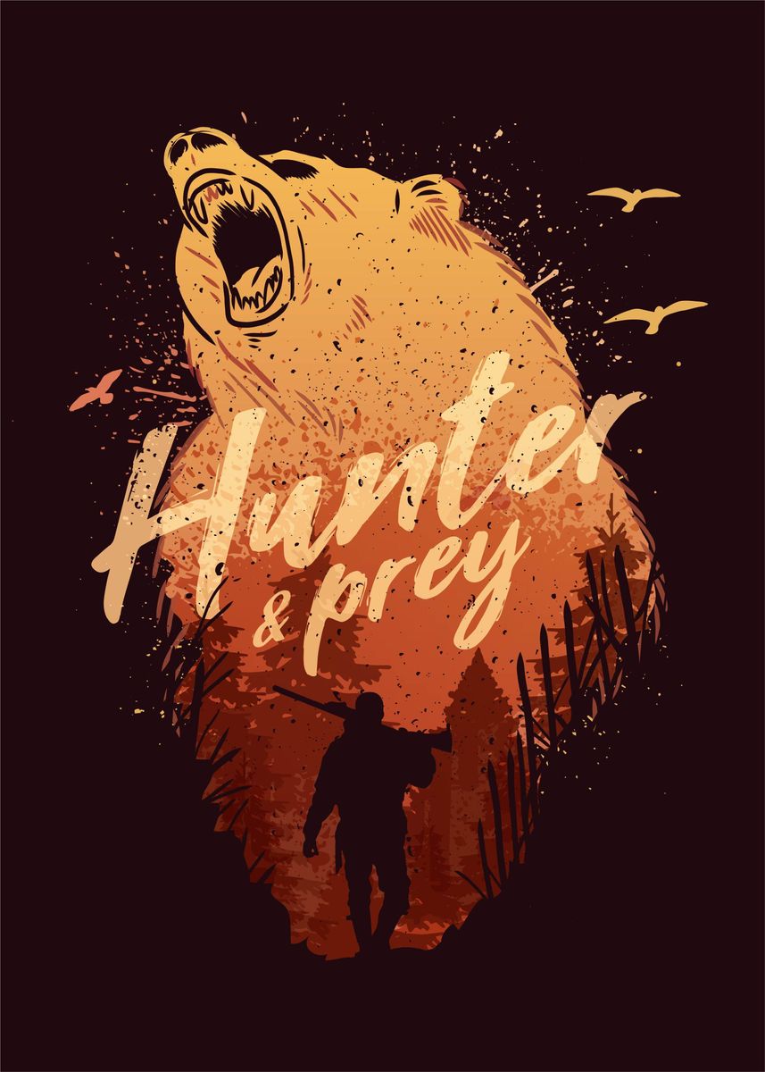 'Bear Hunting' Poster by Fateh Lahlah | Displate