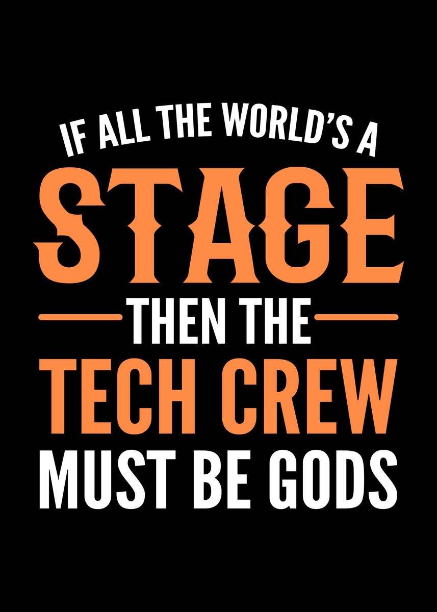 'Funny Backstage Crew' Poster by FunnyGifts | Displate