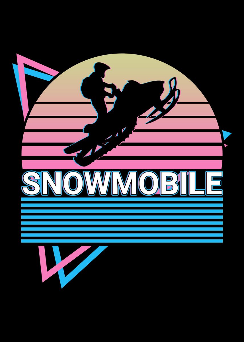 'Snowmobile Retro' Poster by AestheticAlex | Displate