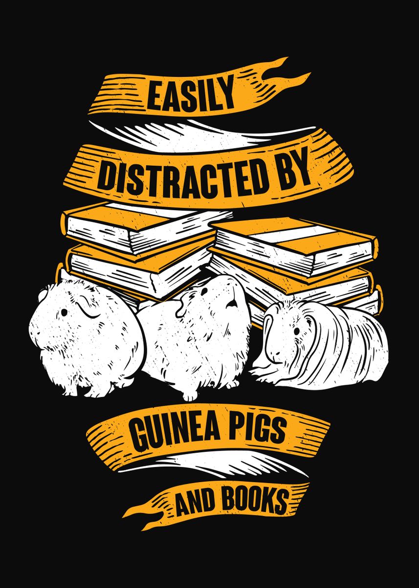 'Guinea Pigs And Books' Poster by Marcel Doll | Displate