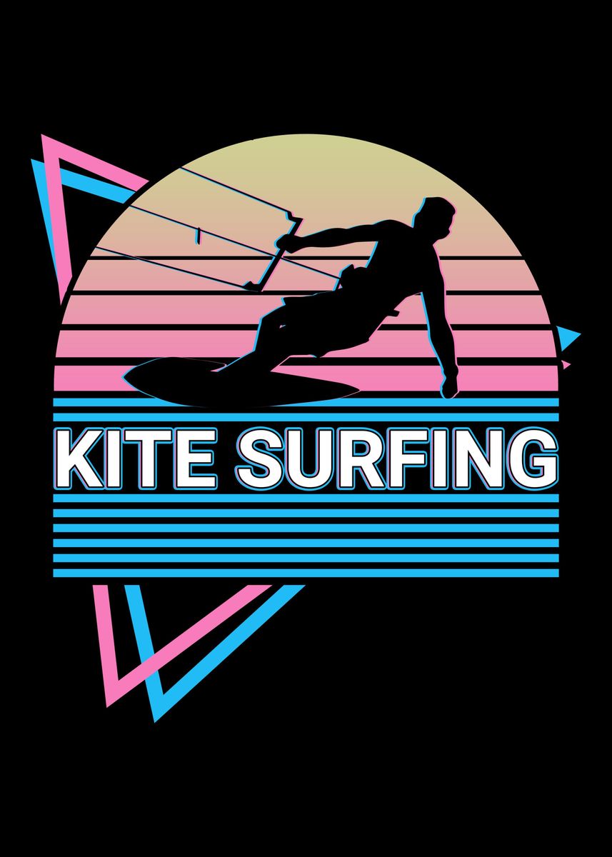 'Kitesurfing Kitesurfer' Poster, picture, metal print, paint by ...