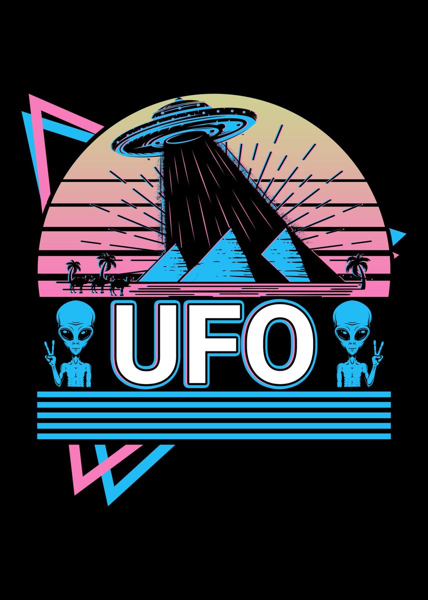 'Ufo Alien Abduction Retro' Poster by AestheticAlex | Displate
