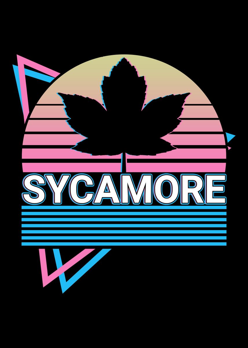 'Sycamore Retro' Poster, picture, metal print, paint by AestheticAlex ...