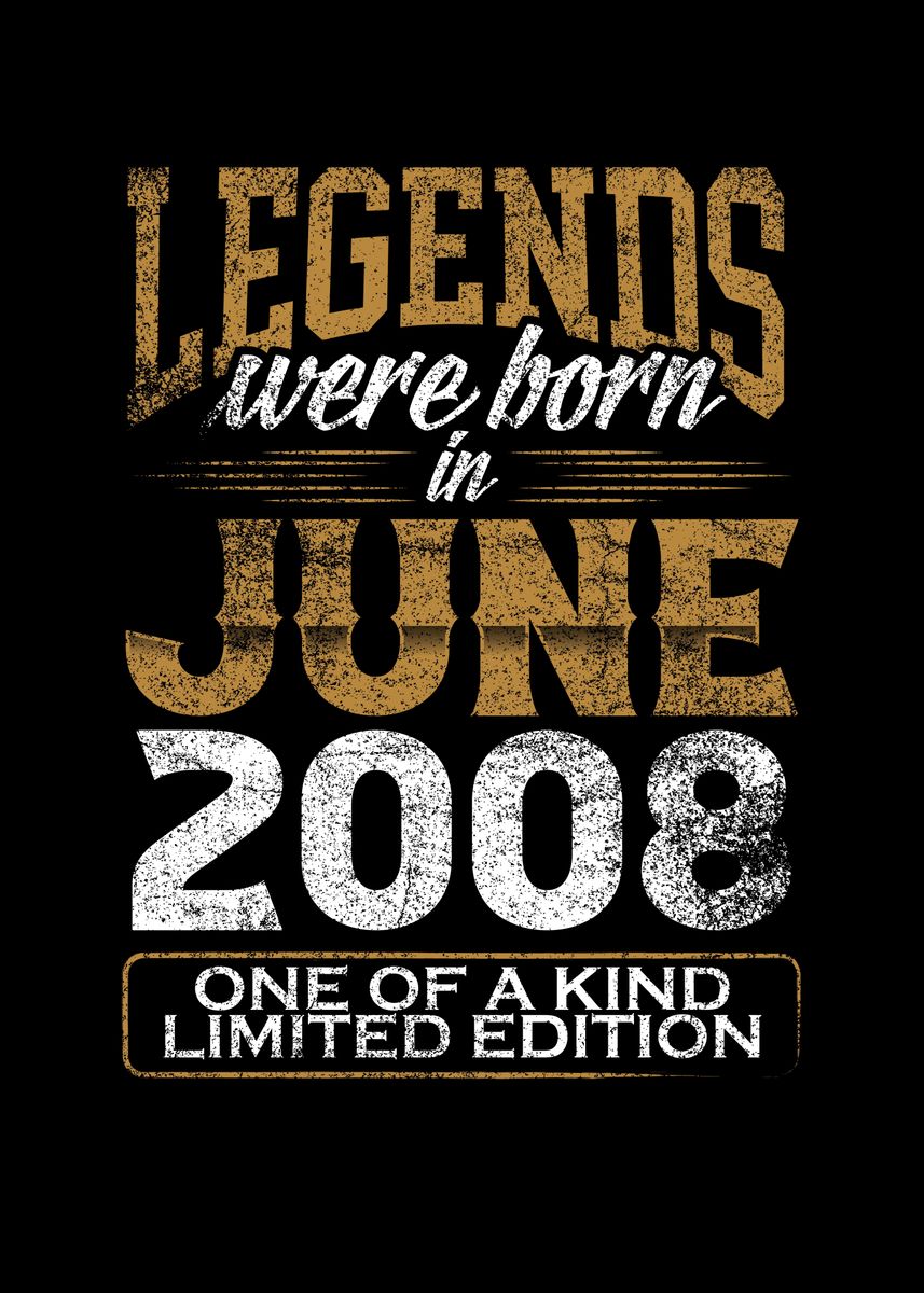 'Legends born in 2008' Poster by BeMi | Displate