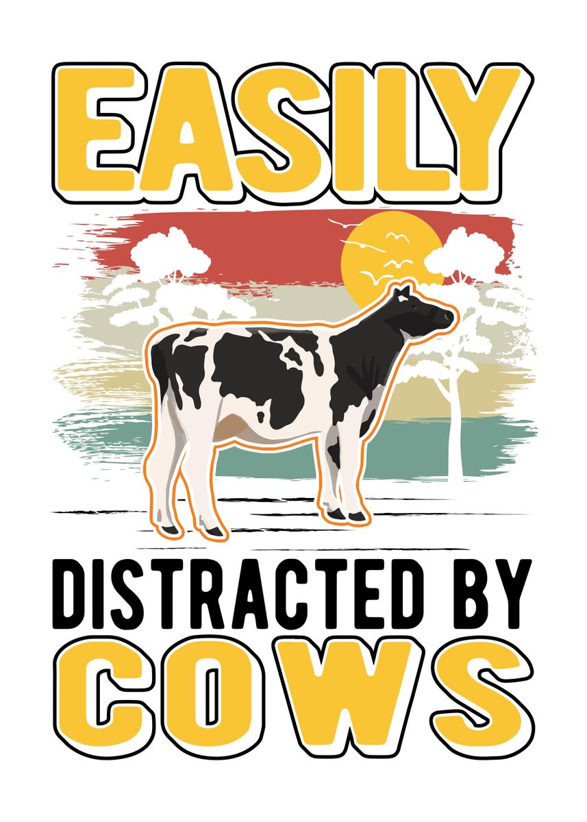 'Cow Farmer Cattle' Poster, picture, metal print, paint by ...