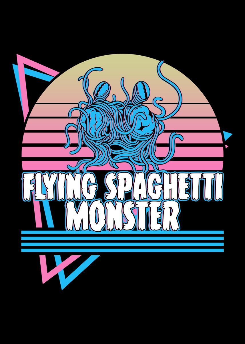 'Flying Spaghetti Monster' Poster by AestheticAlex | Displate