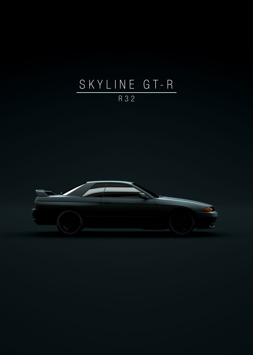 '1989 Skyline R32 GTR' Poster, picture, metal print, paint by 21 MXM ...