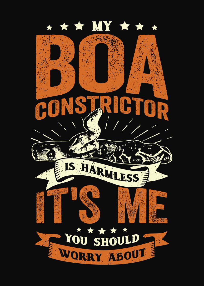 'Boa Constrictor Snake' Poster, picture, metal print, paint by Marcel ...
