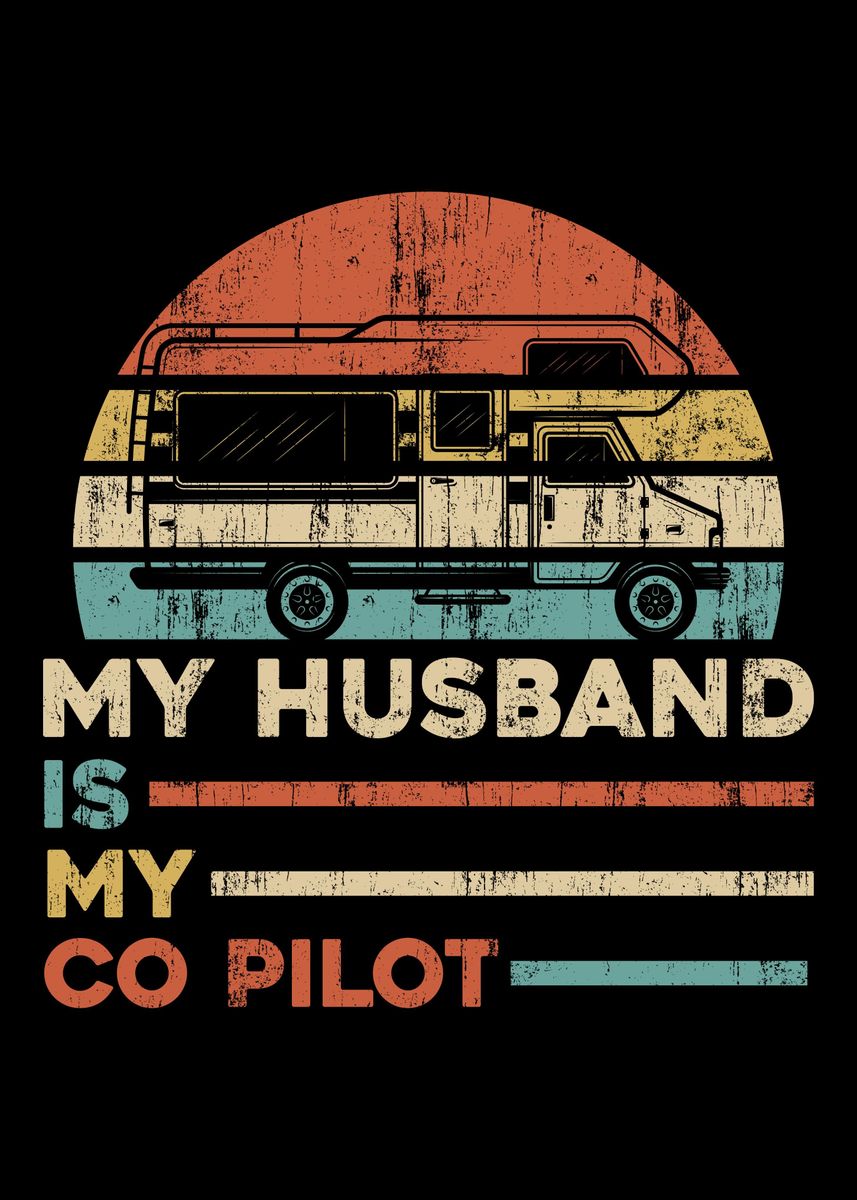 'RV Camper Van Motorhome' Poster, picture, metal print, paint by ...