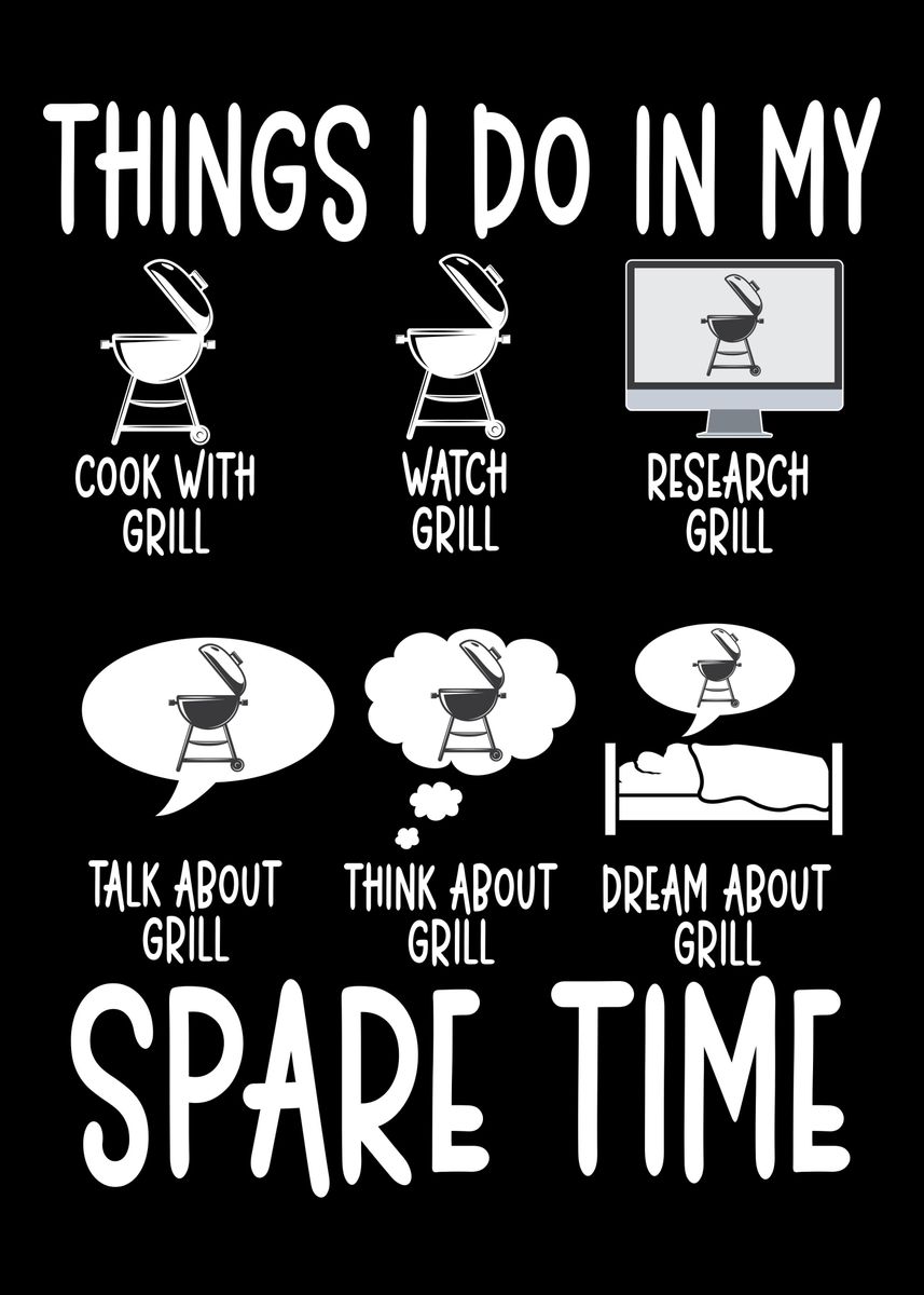 'BBQ Grilling Humor Meat' Poster, picture, metal print, paint by ...