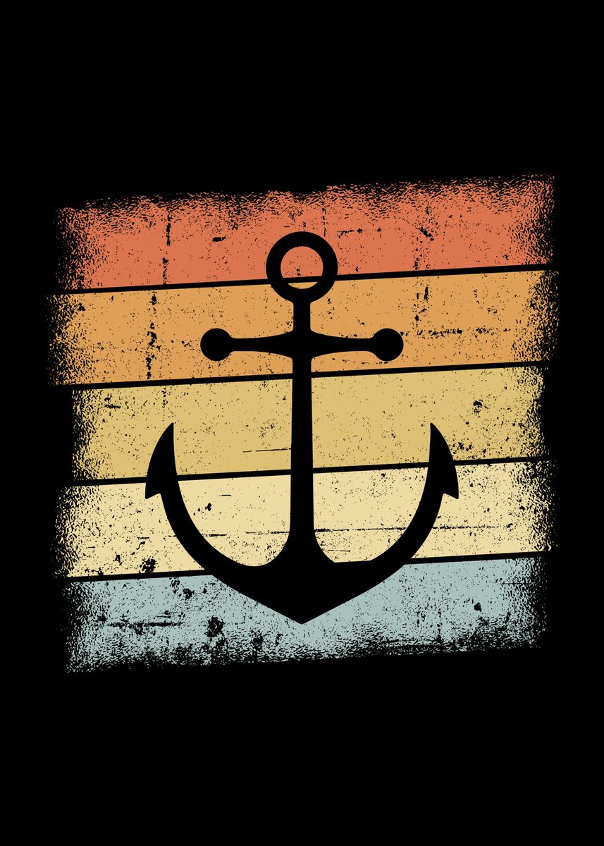 'Anchor Vintage' Poster by schmugo | Displate