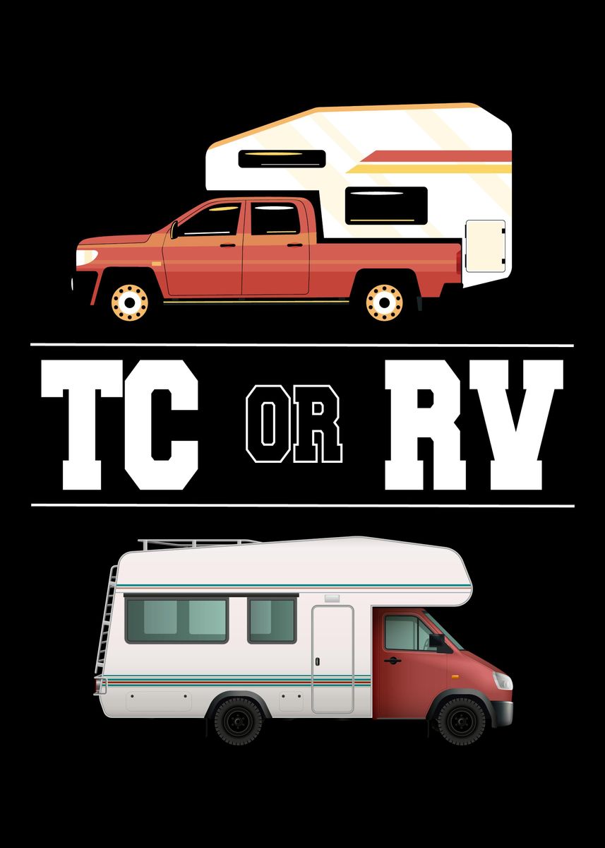 'RV Camper Van Motorhome' Poster by CrazySquirrel | Displate