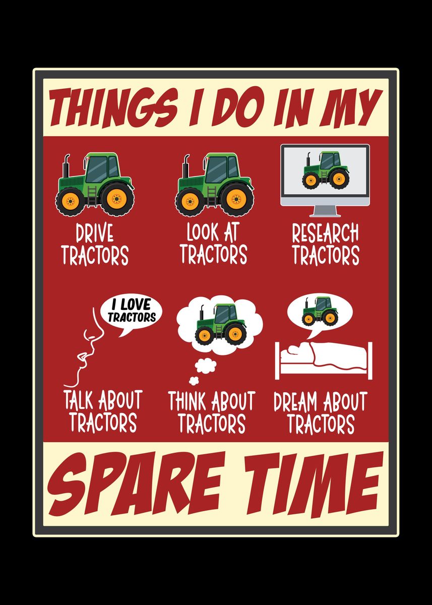 'Tractor Farmer Tractors' Poster by professionaldesigns | Displate
