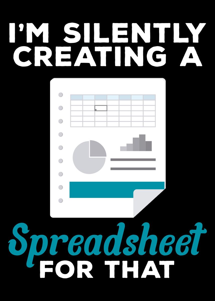 'Spreadsheet Accounting CPA' Poster, picture, metal print, paint by ...