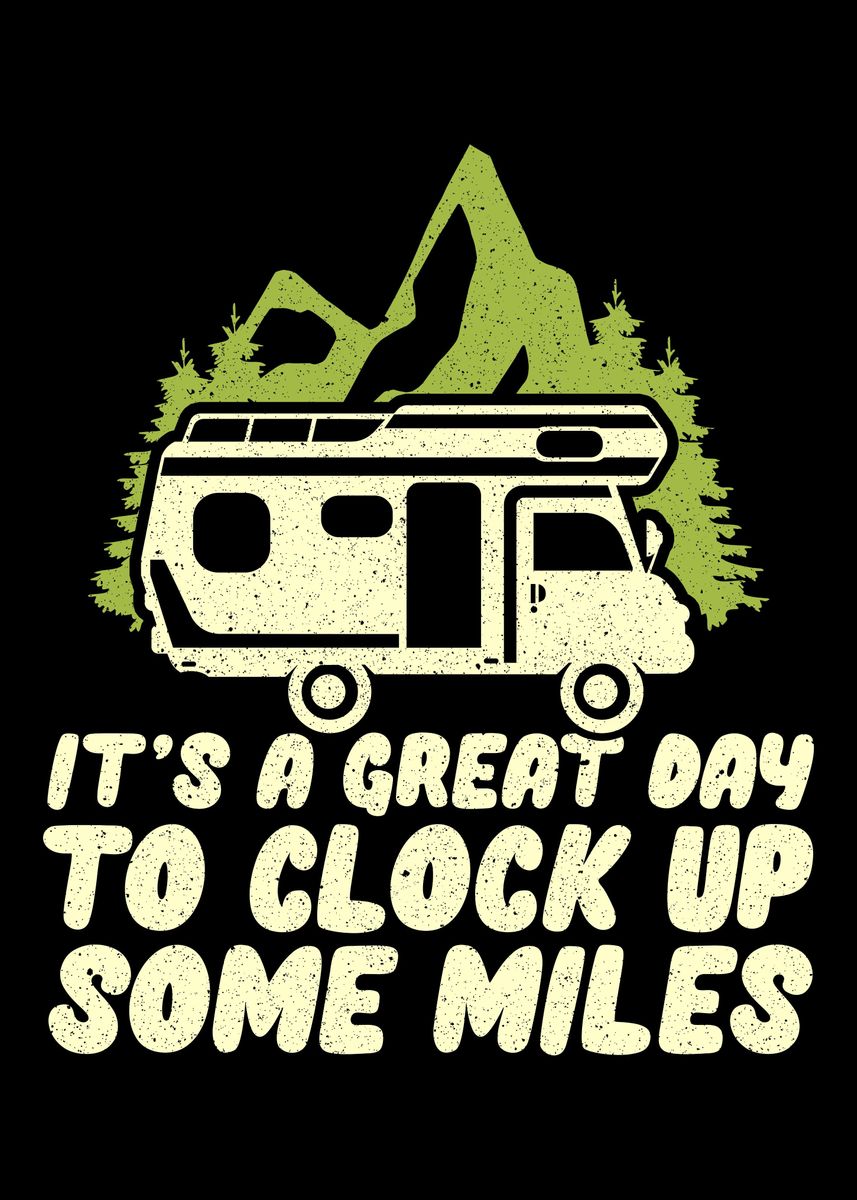 'RV Camper Van Motorhome' Poster, picture, metal print, paint by ...