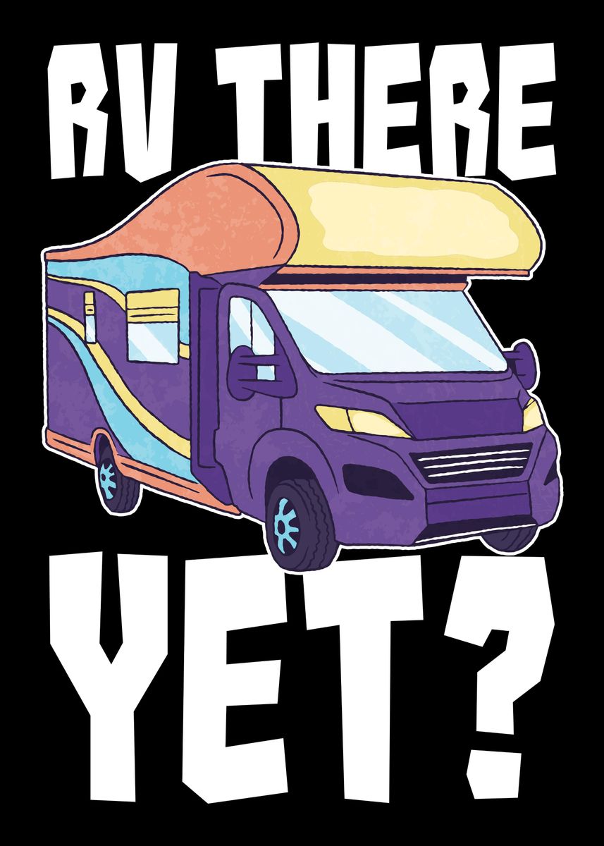 'RV Camper Van Motorhome' Poster, picture, metal print, paint by ...