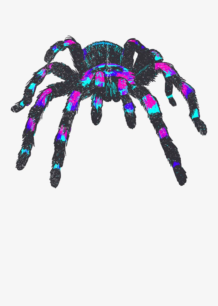 'Colorful Tarantula Design' Poster by Lukes Pixel Studio | Displate