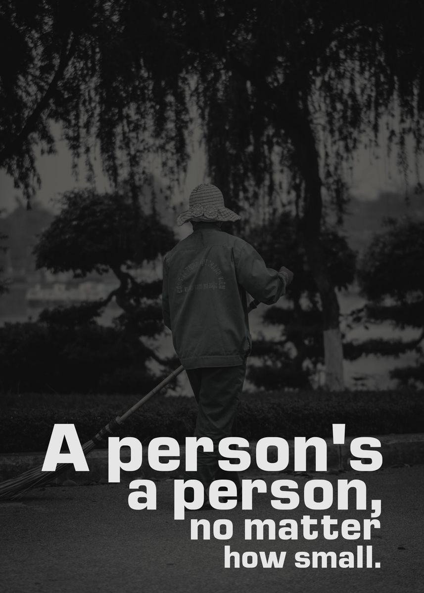 'A persons a person ' Poster, picture, metal print, paint by ...