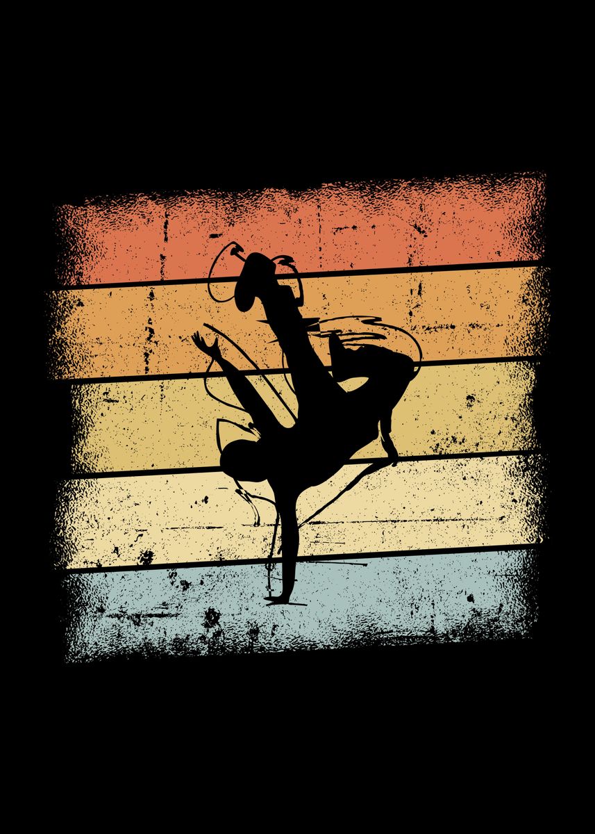 'Breakdancer Retro Design' Poster by schmugo | Displate