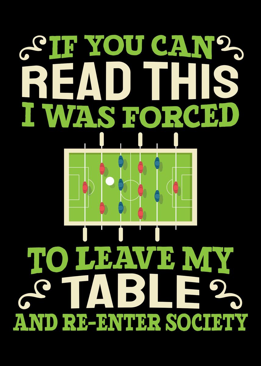 'Foosball Table Soccer' Poster, picture, metal print, paint by ...